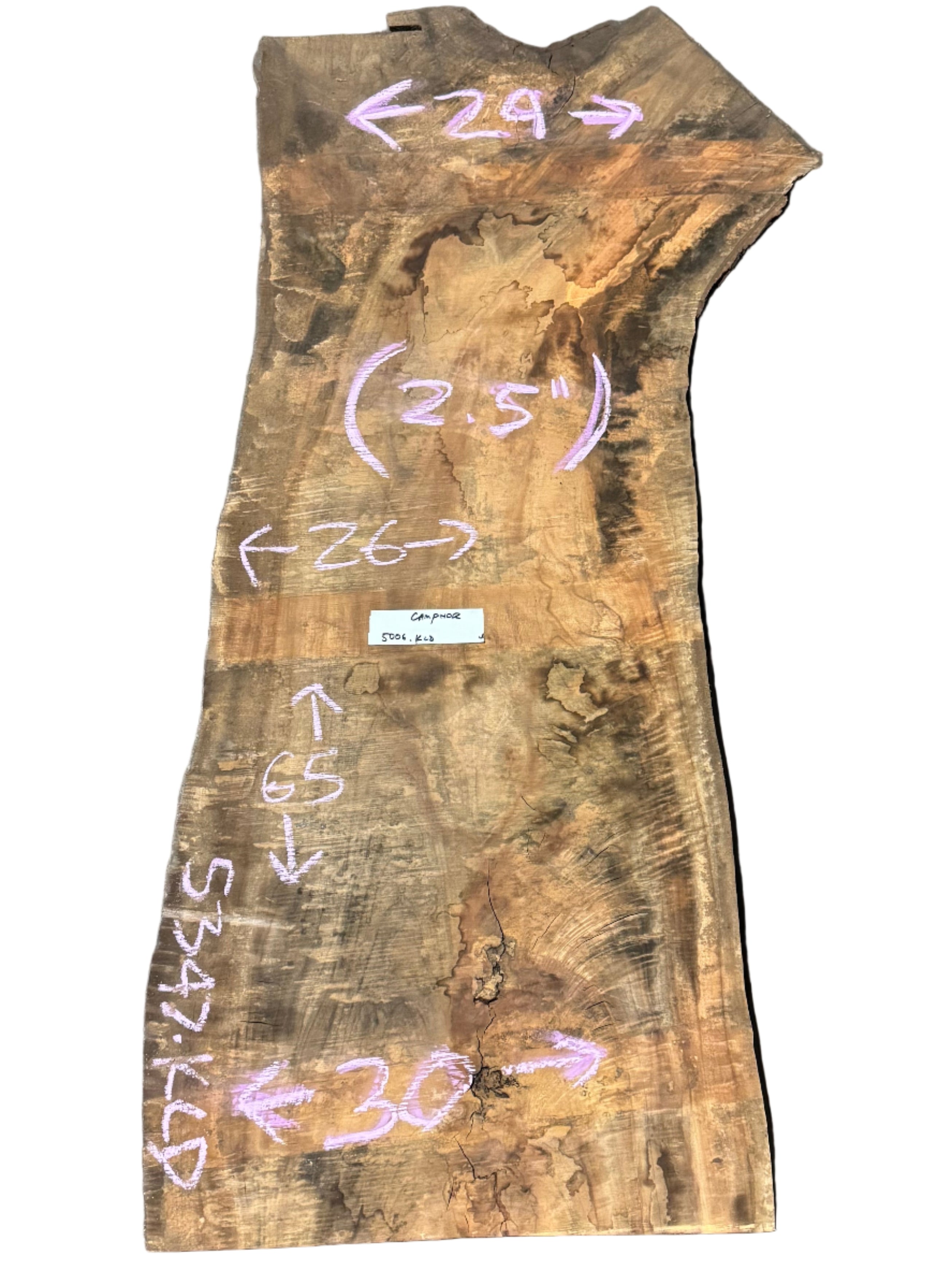 Camphor Live Edge Slab 5397.KLD – Peroba Reclaimed Wood & Live Edge Slabs